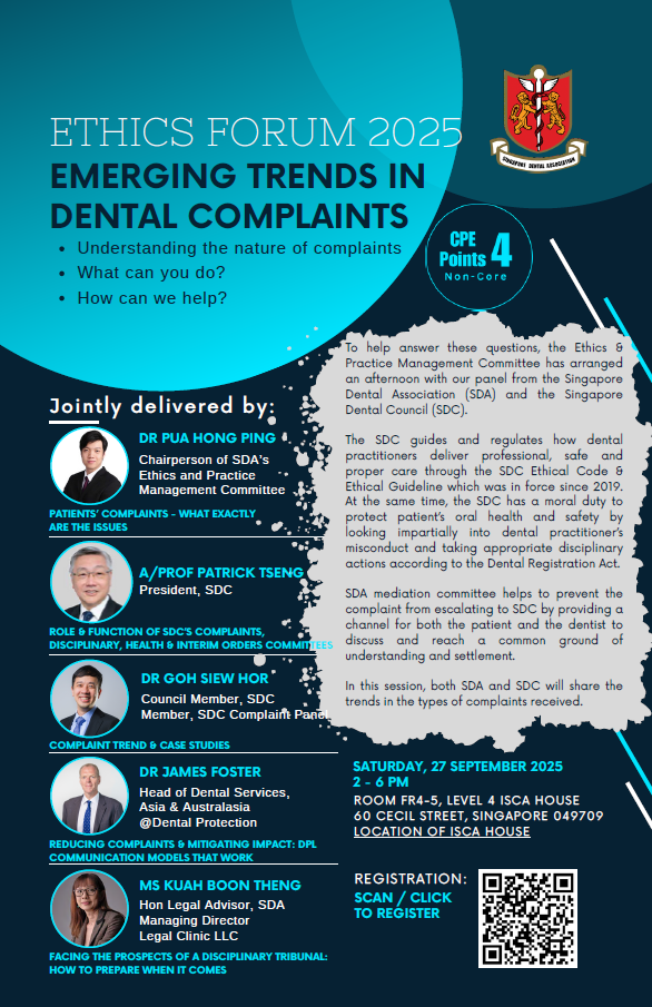 Ethics Forum 2025 - Singapore Dental Association (SDA)