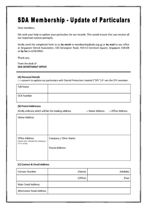 Join SDA - Singapore Dental Association (SDA)
