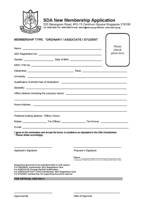Join SDA - Singapore Dental Association (SDA)